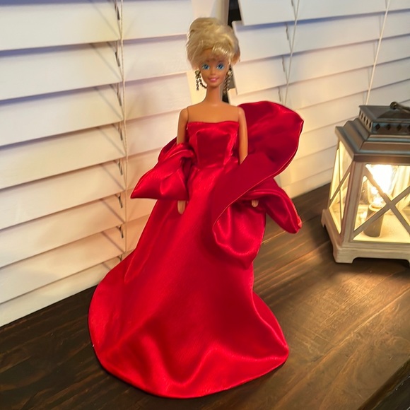 Barbie | Toys | Barbie With Red Gown And Red Stole | Poshmark